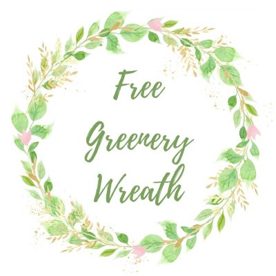 FREE WATERCOLOR GREENERY WREATH - SunRayArt Designs