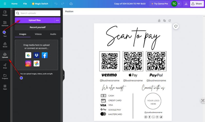 How to Add QR Code to Scan To Pay - SunRayArt Designs