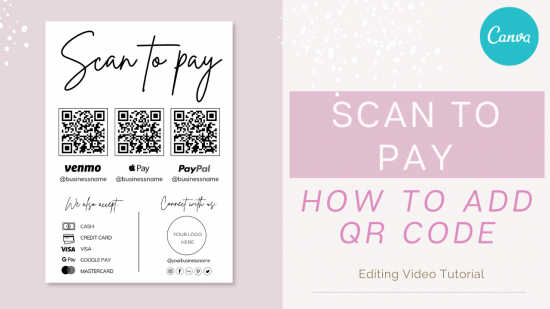 How to Add QR Code to Scan To Pay - SunRayArt Designs