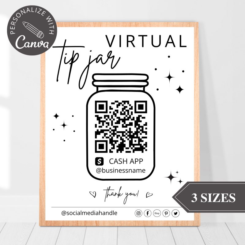 SunRayArt Designs - Virtual Tip Jar Canva Template