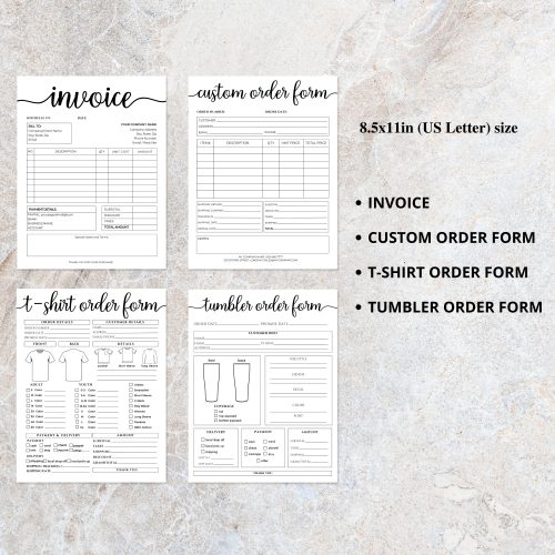 10 Editable Forms Bundle, Canva Template For Small Business