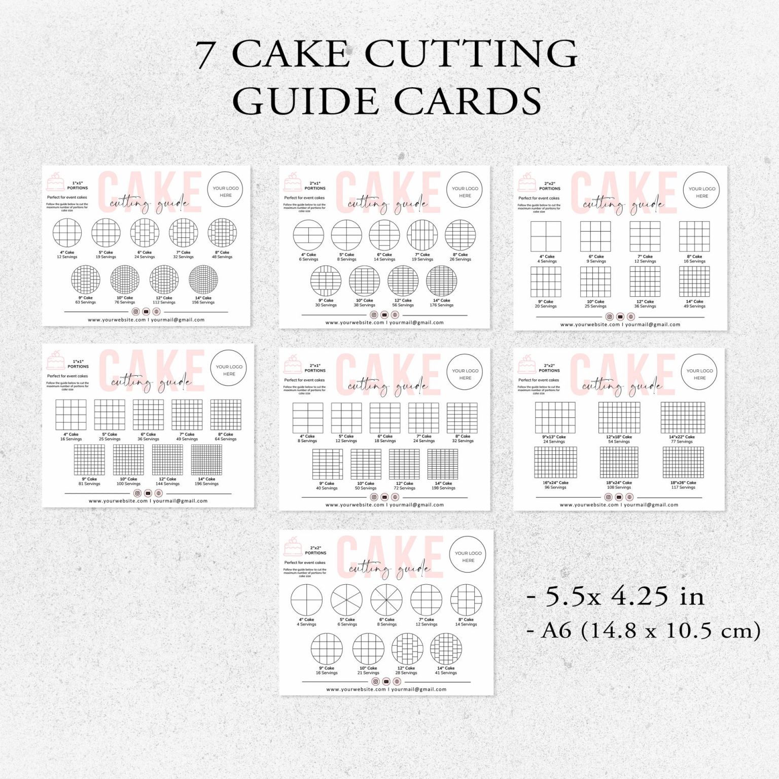 SunRayArt Designs - Cake Cutting Guide Canva Template