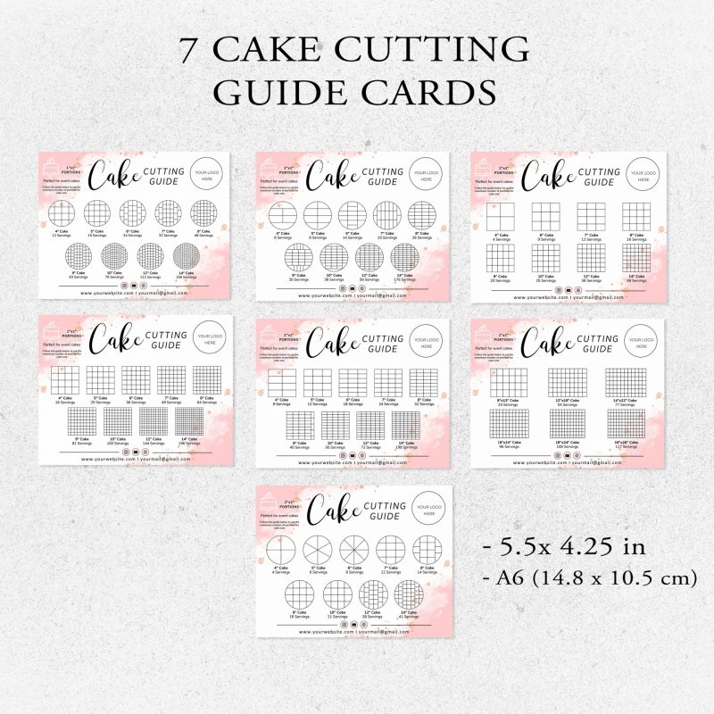 SunRayArt Designs - Cake Cutting Guide Canva Template