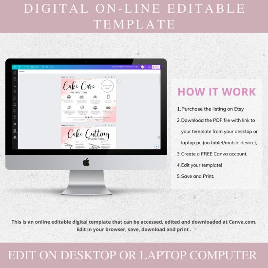 SunRayArt Designs - Cake Cutting Guide Canva Template