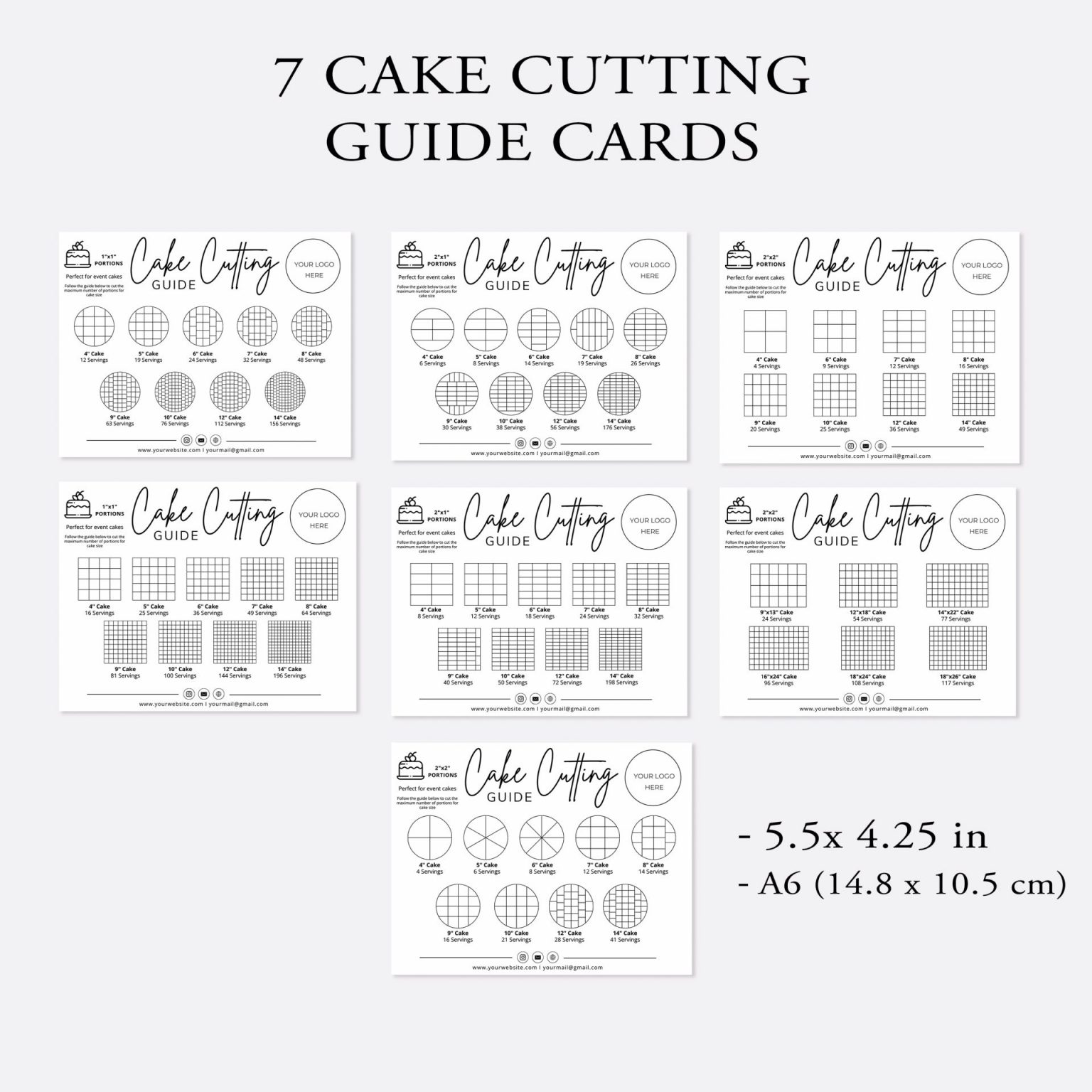 SunRayArt Designs - Cake Cutting Guide Canva Template