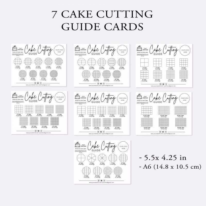 SunRayArt Designs - Cake Cutting Guide Canva Template